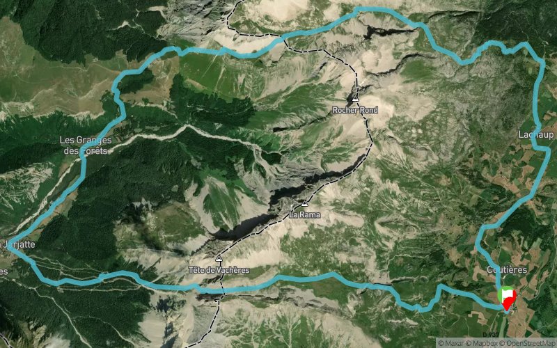 Trace de Trail : Parcours n°2 rouge - Le Tour des Aiguilles
