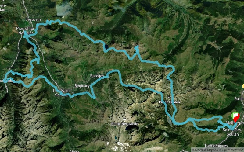 Trace de Trail : Le Grand Raid des Pyrénées 2022 - 164 km