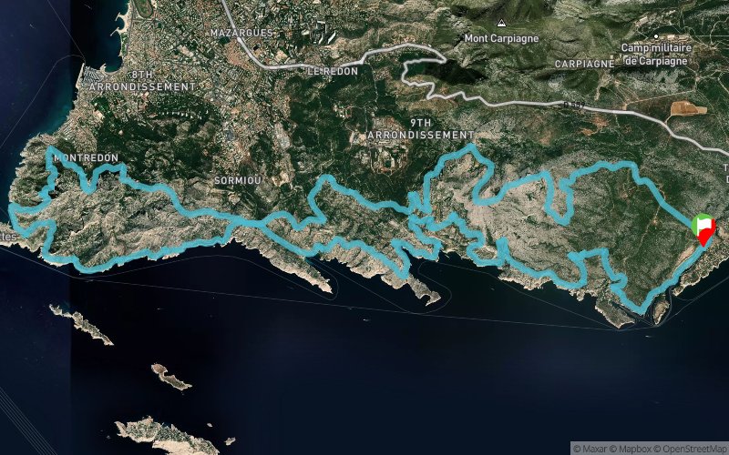 Trace de Trail : tour des calanques