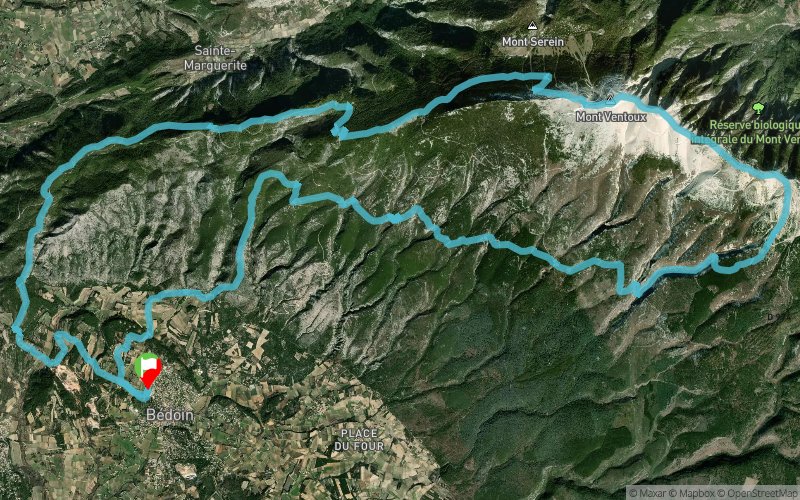 Trace de Trail : Bedoin - Ventoux