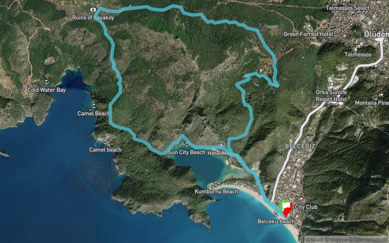 Trace de Trail : KAYAKOY HISTORY RUN