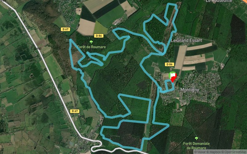 Trace de Trail : Trail de Noël Montigny 21Km