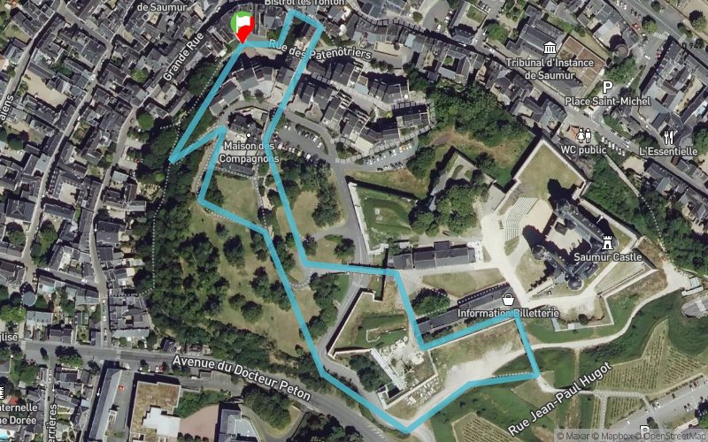 Trace de Trail : Circuit 1 km Maison des Compagnons