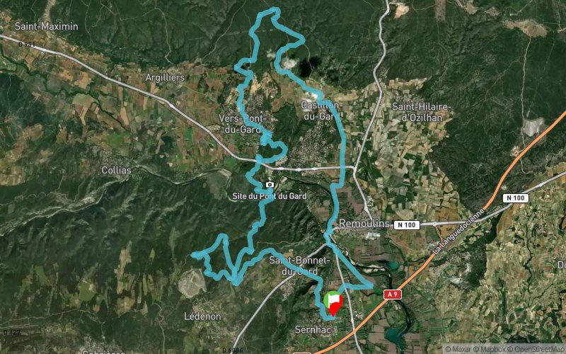Trace de Trail : sernhac vers 40km 700d+ 140124