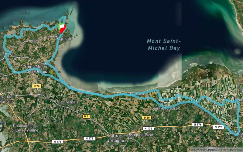 Trace de Trail : Cancale -Pontorson