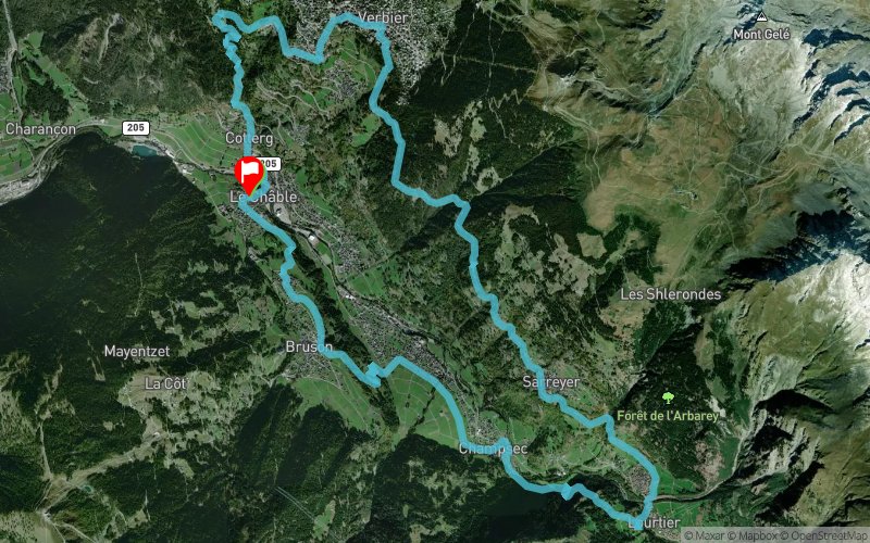 Trace de Trail : Tour du Val de Bagne