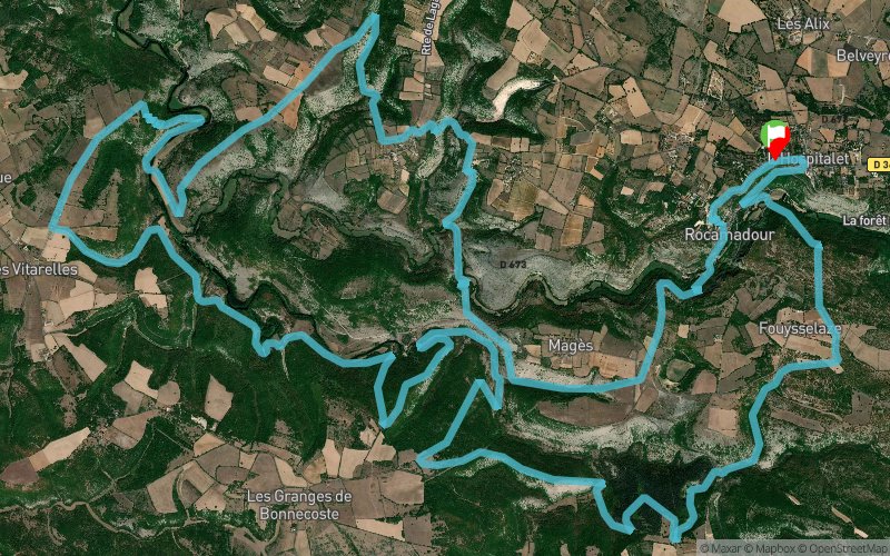 Trace de Trail : TRAIL DU ROCAMADOUR AOP 35 kms