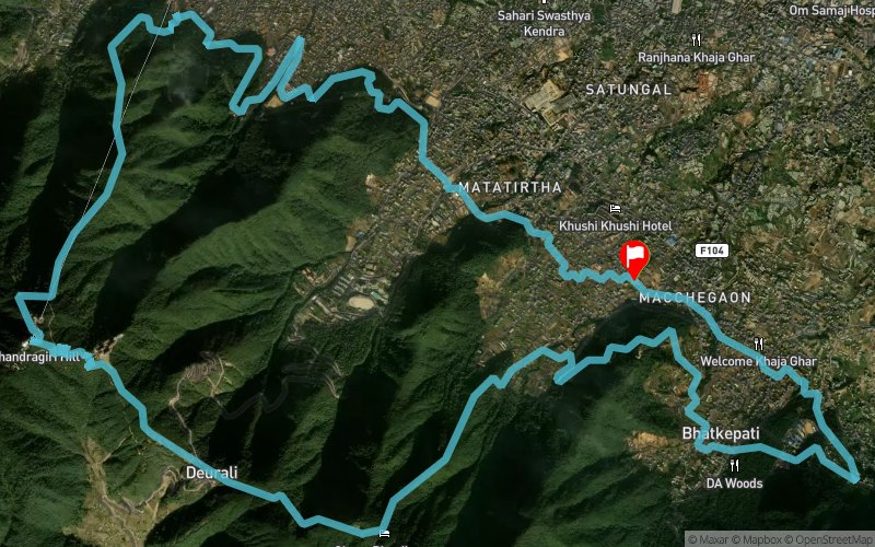 Trace de Trail : KVR summit #4 Chandragiri peak Final
