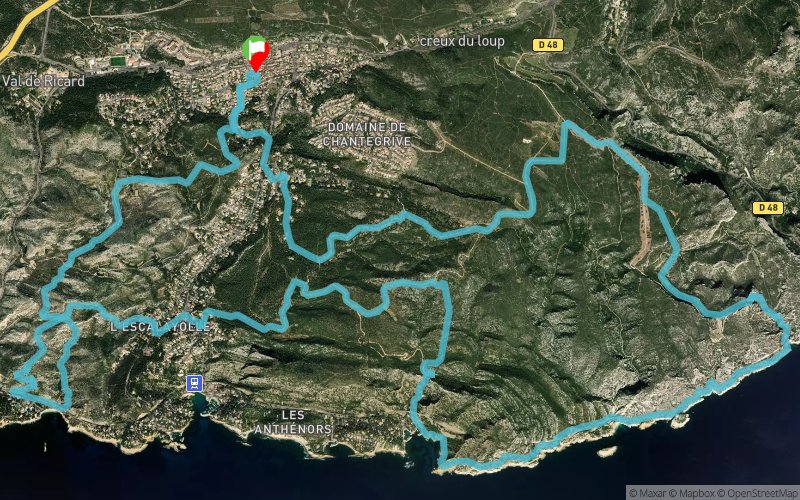 Trace de Trail : Trail des 5 Calanques 2018